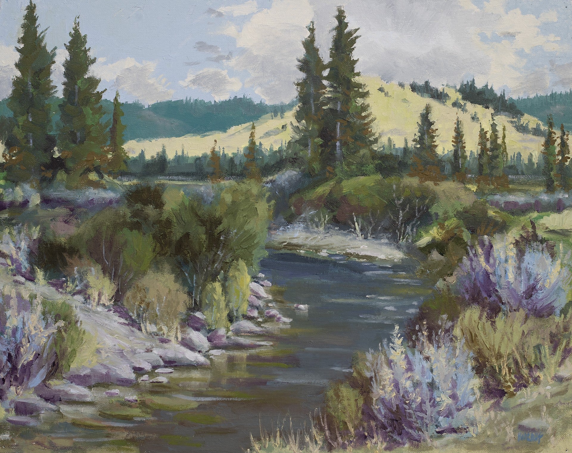 Wind River-First Meadow, by Lou Hurlbut – Northwind Art